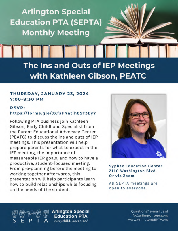 January Meeting Exploring the Ins and Outs of IEP Meetings with PEATC ...